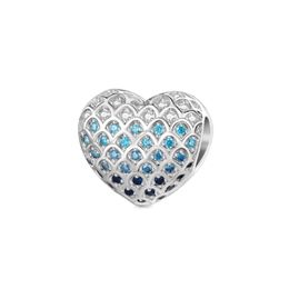 GNOCE Sterling Silber Charm Zirkonia blau | Gr.: onesize