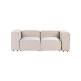 Beliani 2-Sitzer Sofa FALSTERBO in Beige - (W) 204 x (H) 70 x (L) 105 cm | Gr.: onesize