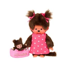 Mutter & Kind Tragetasche | 20 cm Monchhichi Puppe Geschenkverpackung | Gr.: onesize