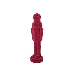 Butlers Deko-Nussknacker X-MAS beflockt in Rot | Gr.: onesize