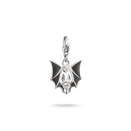 Thomas Sabo Charm-Anh&auml;nger True Romance Fledermaus Zirkonia Original in silber, schwarz, wei&szlig; | Gr.: onesize
