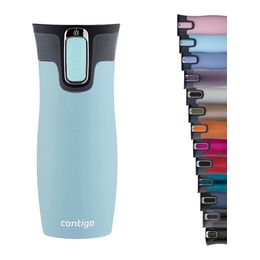 Contigo Thermobecher West Loop Autoseal Edelstahl Isolierbecher 470 ml Farbe Iced Aqua | Gr.: onesize
