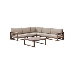 Beliani 2-tlg Lounge Set TIMOR in Braun/Grau/Beige | Gr.: onesize