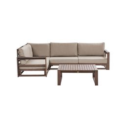 Beliani 2-tlg Lounge Set TIMOR in Braun/Beige/Grau | Gr.: onesize