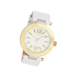 Analog-Armbanduhr Oozoo Vintage Series weiß groß (ca. 40mm) | Gr.: onesize