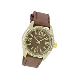 Analog-Armbanduhr Oozoo Vintage Series braun groß (ca. 40mm) | Gr.: onesize