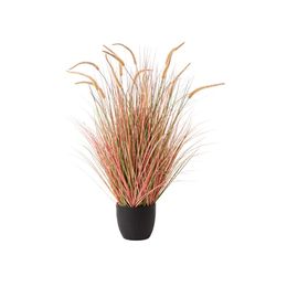 Beliani Kunstpflanze BRISTLEGRASS in Grün/Orange/Schwarz - (W) 80 x (H) 120 x (L) 60 cm | Gr.: onesize