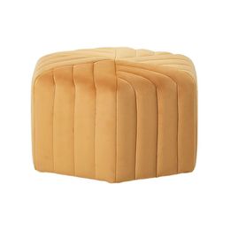 Beliani Pouf MURIETTA in Gelb - (W) 53 x (H) 29 x (L) 48 cm | Gr.: onesize