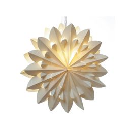 MARELIDA LED Papierstern Weihnachtsstern beleuchtet D: 60cm in wei&szlig; | Gr.: onesize
