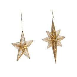 Beliani 2er-Set Dekofigur BLASJON in Gold | Gr.: onesize