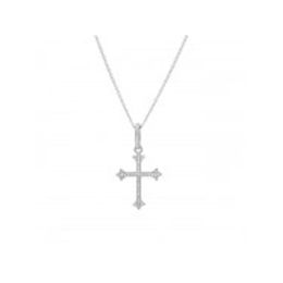 Alexander York Kette mit Anhänger KREUZ mit Zirkonia in 925 Sterling Silber, 2-tlg. in silber | Gr.: onesize