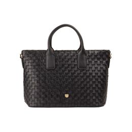 DuDu Jaqueline Shopper Tasche Leder 28 cm in black rose | Gr.: onesize