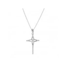 Alexander York Kette mit Anhänger KREUZ mit Zirkonia in 925 Sterling Silber, 2-tlg. in silber | Gr.: onesize