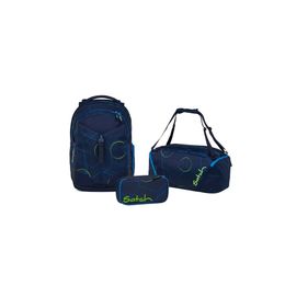 Satch Schulrucksack-Set MATCH Blue Tech 3-teilig in Blau | Gr.: onesize