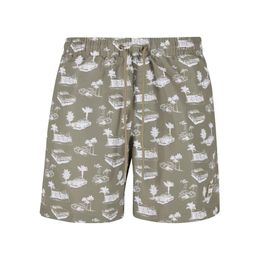 Urban Classics Badeshorts in paleolive/white | Gr.: XXL