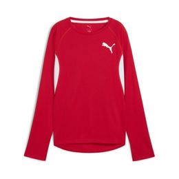 Puma T-Shirt "W CROSS THE LINE Longsleeve 3.0" in Rot | Gr.: L