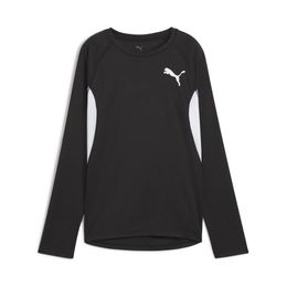 Puma T-Shirt "W CROSS THE LINE Longsleeve 3.0" in Schwarz | Gr.: L