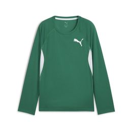 Puma T-Shirt "Y CROSS THE LINE Longsleeve 3.0" in Grün | Gr.: 152