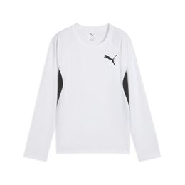 Puma T-Shirt "Y CROSS THE LINE Longsleeve 3.0" in Weiß | Gr.: 164