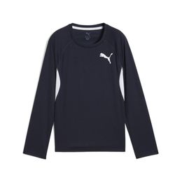 Puma T-Shirt "Y CROSS THE LINE Longsleeve 3.0" in Blau | Gr.: 128