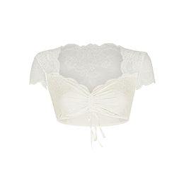 Nina von C. Dirndlbluse, kurzarm in champagner | Gr.: 32