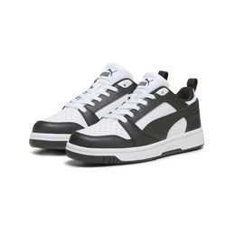 Puma Sneaker "Rebound V6 Lo Jr" in Weiß | Gr.: 38