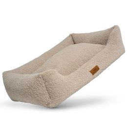Freudentier orthopädisches Hundebett Teddy greige L