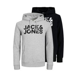 Jack & Jones Jack & Jones Sweatshirt / Hoodie Corp in Grau / schwarz | Gr.: XXL