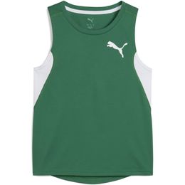 Puma Sportshirt "Y CROSS THE LINE SingleT 3.0" in Grün | Gr.: 128