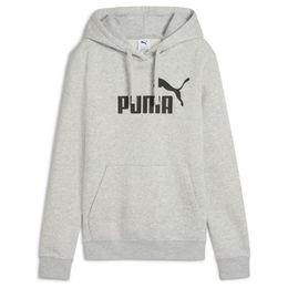 Puma Hoodie "ESS No.1 Logo Hoodie FL" in Grau | Gr.: S