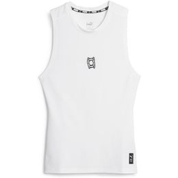 Puma Sportshirt "Hoops Team Slvs Top Baselayer" in Weiß | Gr.: 3XL