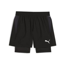Puma Sporthose "TeamGoal 2in1 Short" in Schwarz | Gr.: M