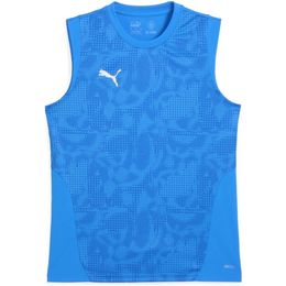 Puma Sportshirt "TeamCUP Training Sleeveless Jersey" in Blau | Gr.: L