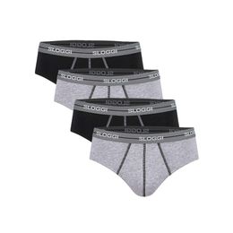 Sloggi Slip 4er Pack in Schwarz/Grau | Gr.: XXL