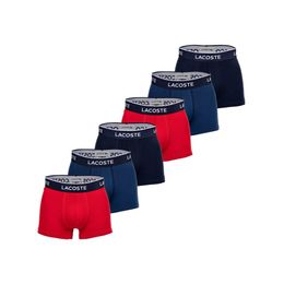 Lacoste Boxershort 6er Pack in Blau/Rot | Gr.: M