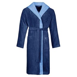 Vossen Bademantel mit Kapuze in marine blau | Gr.: L