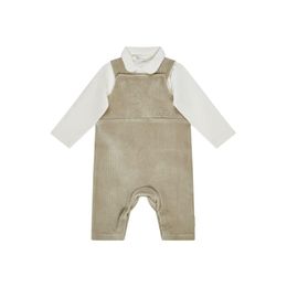 Sterntaler Bekleidungs-Set Langarmshirt und Latzhose in steingrau | Gr.: 68