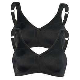 Sassa Mode Sassa 2er Sparpack Sport-BH ohne B&uuml;gel in Schwarz schwarz | Gr.: 80D