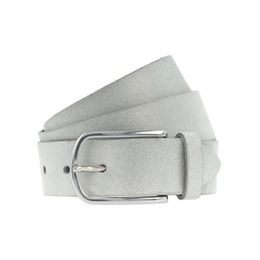 Vanzetti G&uuml;rtel Leder in white-silver | Gr.: 80cm