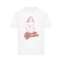 F4NT4STIC T-Shirt Wonder Woman Pink Outline in weiß | Gr.: 158/164