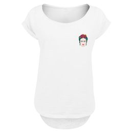 F4NT4STIC Long Cut T-Shirt Frida Kahlo Small Illustration in wei&szlig; | Gr.: S