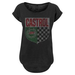 F4NT4STIC Long Cut T-Shirt Castrol Shield in schwarz | Gr.: XS