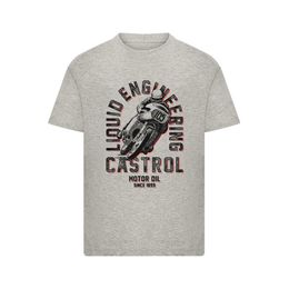 F4NT4STIC T-Shirt Castrol Retro Motorbike in grau meliert | Gr.: 122/128