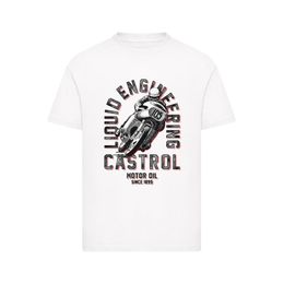 F4NT4STIC T-Shirt Castrol Retro Motorbike in weiß | Gr.: 122/128