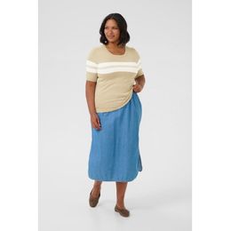 Kaffe curve Strickpullover KClizzy Regular fit in Feather Gray mel/ Chalk Stripe | Gr.: XL