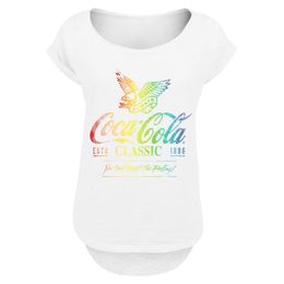 F4NT4STIC Long Cut T-Shirt Coca Cola Ombre Graphic in wei&szlig; | Gr.: S