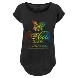 F4NT4STIC Long Cut T-Shirt Coca Cola Ombre Graphic in schwarz | Gr.: L