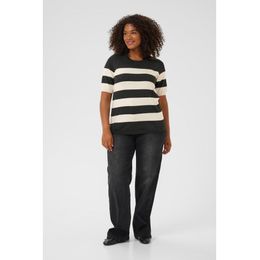 Kaffe curve Strickpullover KClizzy Regular fit in DGM/Turtledove Wide Stripe | Gr.: S