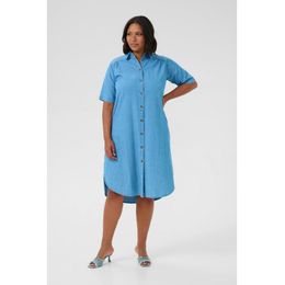 Kaffe curve Kleid KClouisa Loose fit in Medium Blue Chambray | Gr.: 52