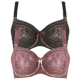 Anita Still BH mit Bügel Fleur in berry schwarz | Gr.: 80I
